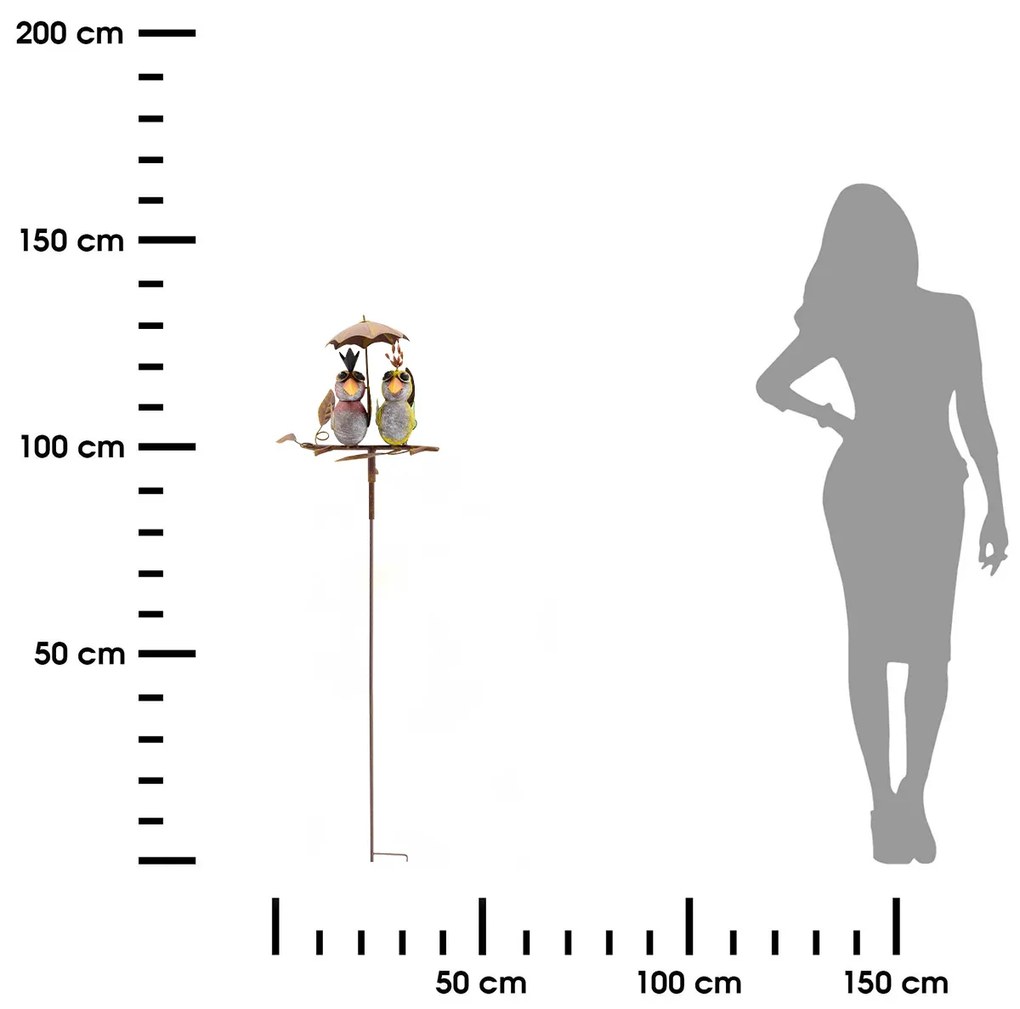 Zapichovací zahradní dekorace Jason, 133 cm, kov, vícebarevná
