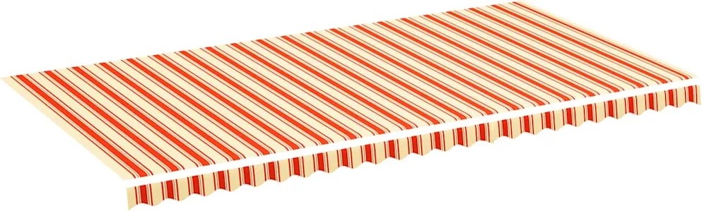 Náhradní plachta na markýzu žlutá a oranžová 600 x 300 cm polyesterová 312023