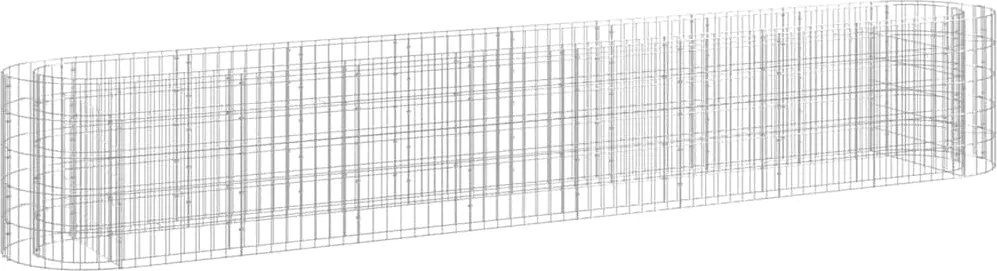 Gabionový vyvýšený záhon pozinkované železo 330 x 50 x 50 cm 152027