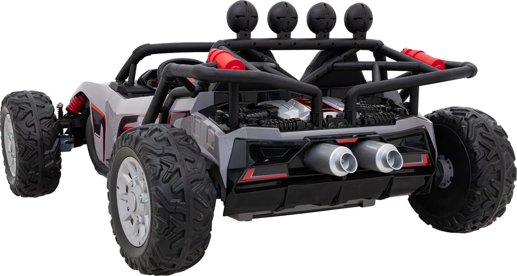 Ramiz Elektrická bugina Racing 5 pro děti +3 šedá + motory 2x200W + dálkové ovládání + pomalý start