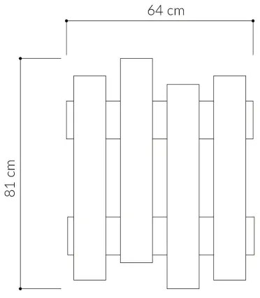 Nástěnný věšák WAVE 81x64 cm bílá