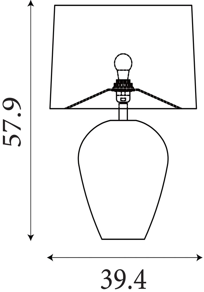 Searchlight Rosetta stolní lampa do ložnice/58 cm/1xE27/bronzová barva