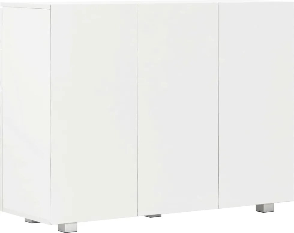 Příborník bílý s vysokým leskem 107x35x80,5 cm 283718