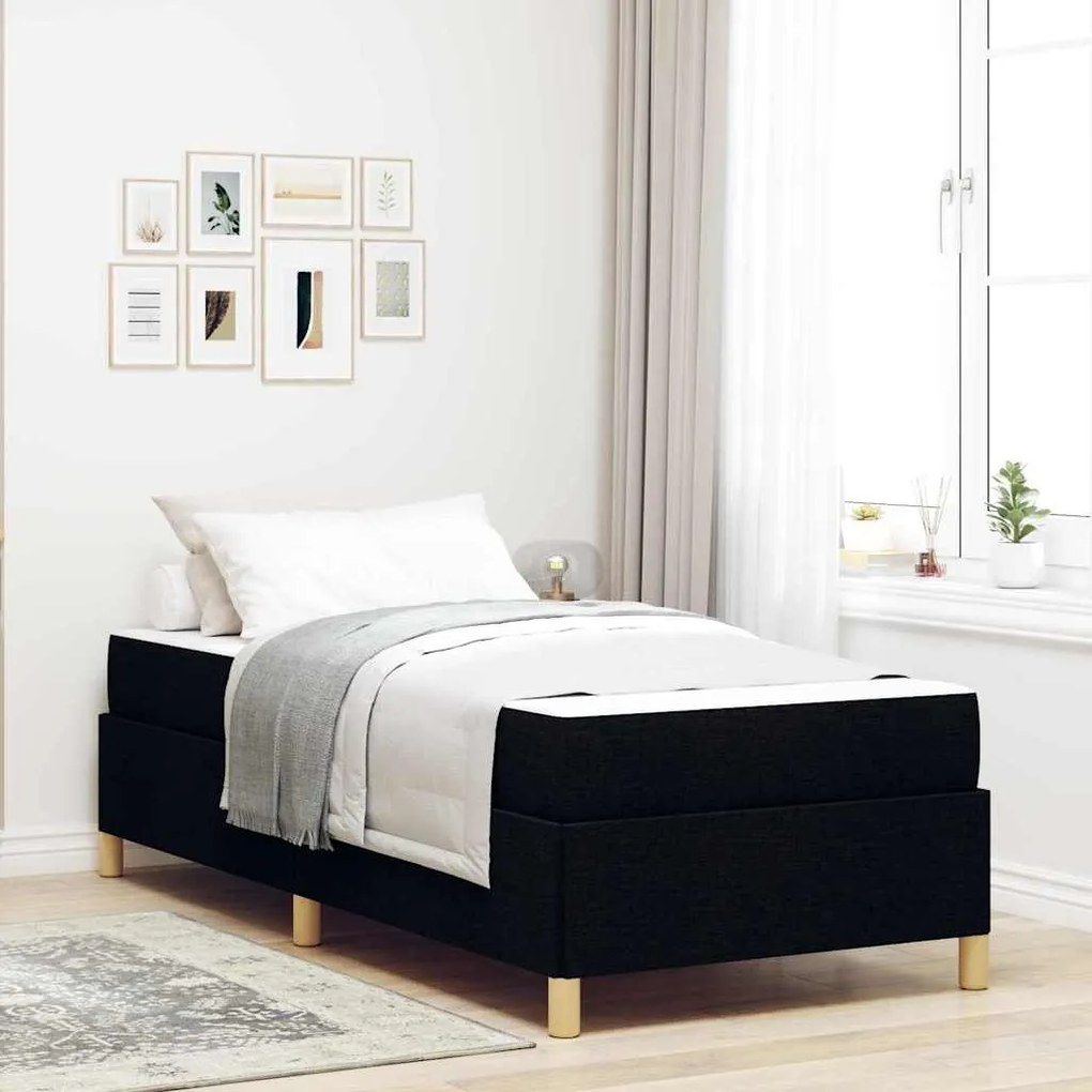Rám postele Černá 90 x 200 cm textil 3398908