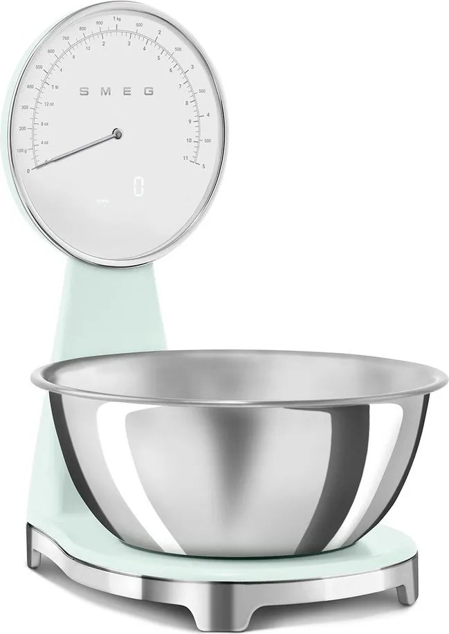 Světle zelená plastová digitální kuchyňská váha – SMEG