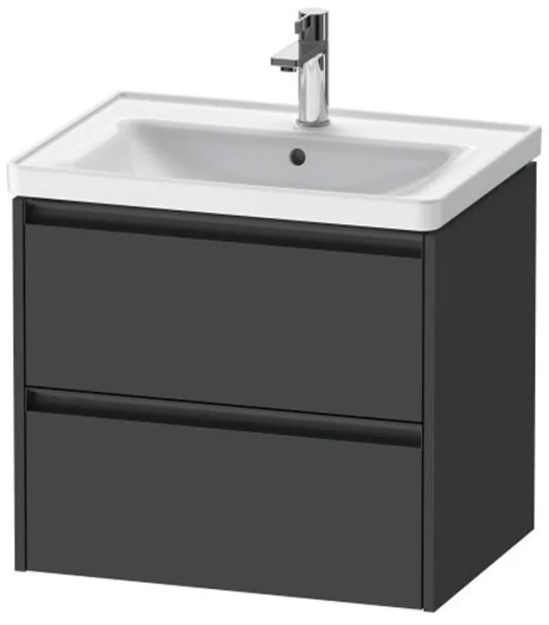 Duravit Ketho.2 - Umyvadlová skříňka 55x63x46 cm, 2 zásuvky, grafit mat K25282049490000