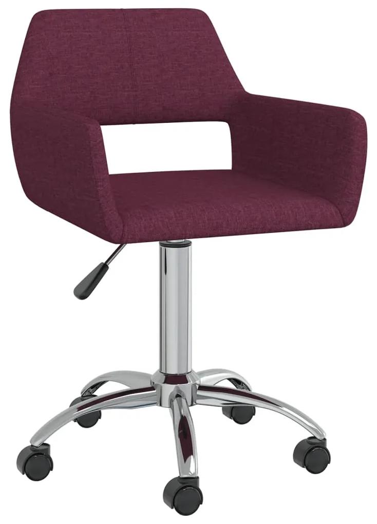 330317 vidaXL Otočná kancelářská židle fialová textil