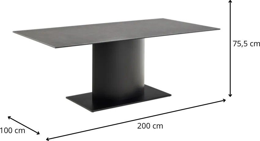 Jídelní stůl Marbella 200 cm černý