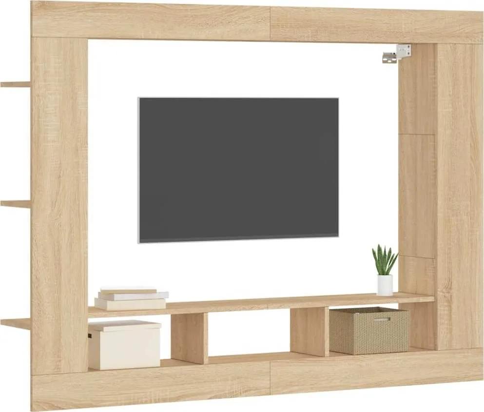 vidaXL TV skříňka 152 x 22 x 113 cm kompozitní dřevo [833724] Barva: Betonová šedá