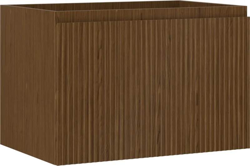 Mexen Rivel, koupelnová skříňka 70 cm, 1 zásuvka, drážkovaná, ořech, 91A20-07047-1-BF86
