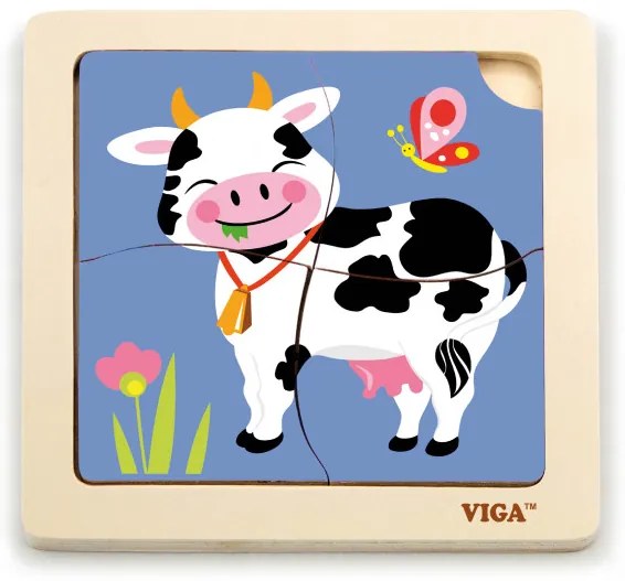 Puzzle na podložce Viga 51313 kráva