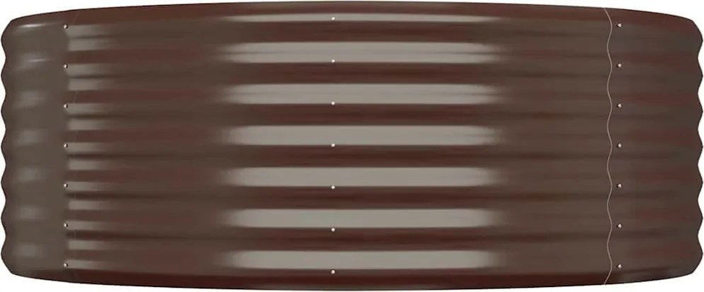 Vyvýšený záhon pozinkovaná ocel 322x100x36 cm hnědý 319000