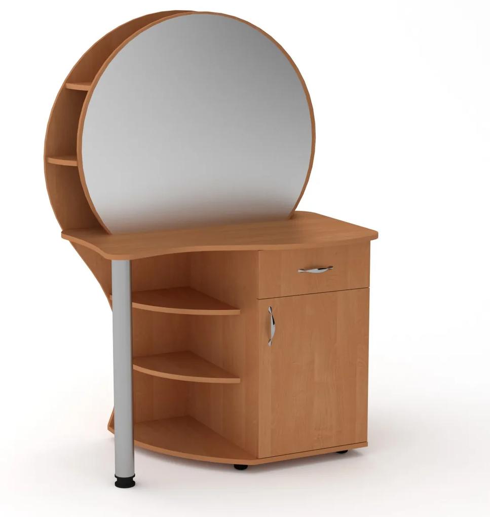 Toaletní stolek BEAUTY 3  se zrcadlem Barva: Olše