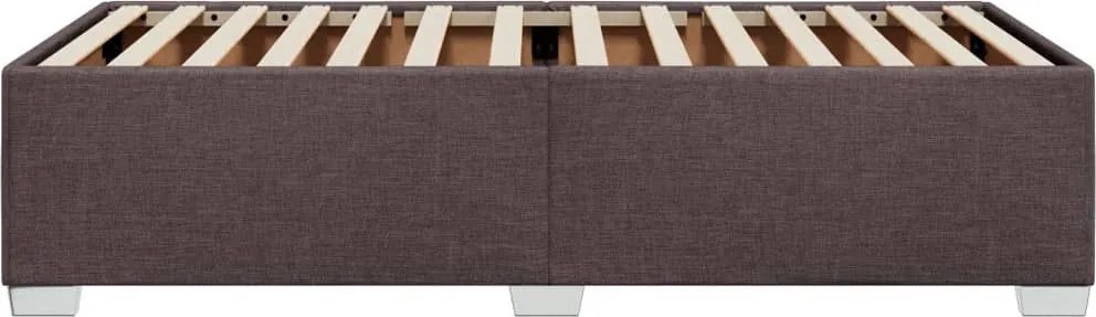 Rám postele bez matrace tmavě hnědá 100 x 200 cm textil 3284453