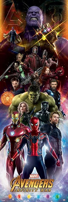 Plakát, Obraz - Avengers Infinity War - Characters, (53 x 158 cm)