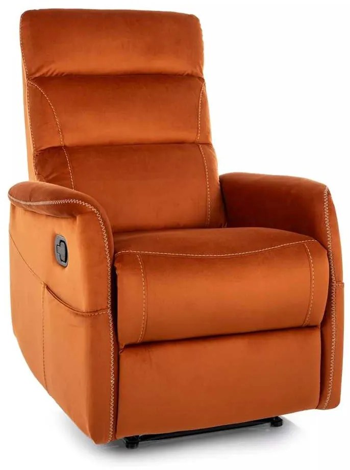 Masážní křeslo Vinci Velvet, oranžová