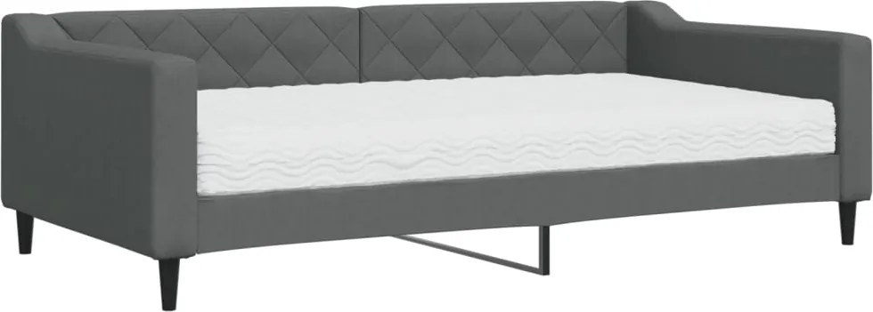Válenda s matrací tmavě šedá 100 x 200 cm textil 3197414
