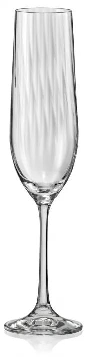 Sklenice na šampaňské, Crystalex, WATERFALL 190 ml
