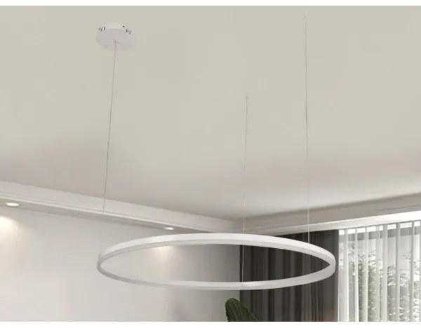 LED Stmívatelný lustr na lanku LED/55W/230V 3000-6500K + dálkové ovládání