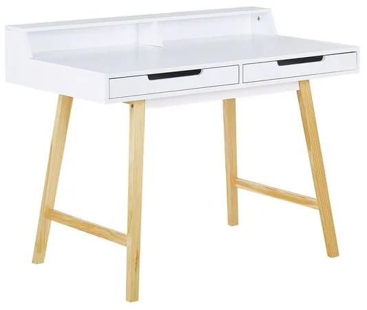 Psací stůl 110 x 58 cm bílý BARIE
