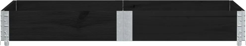 Zahradní truhlík černý 150 x 100 cm masivní borové dřevo 3295412
