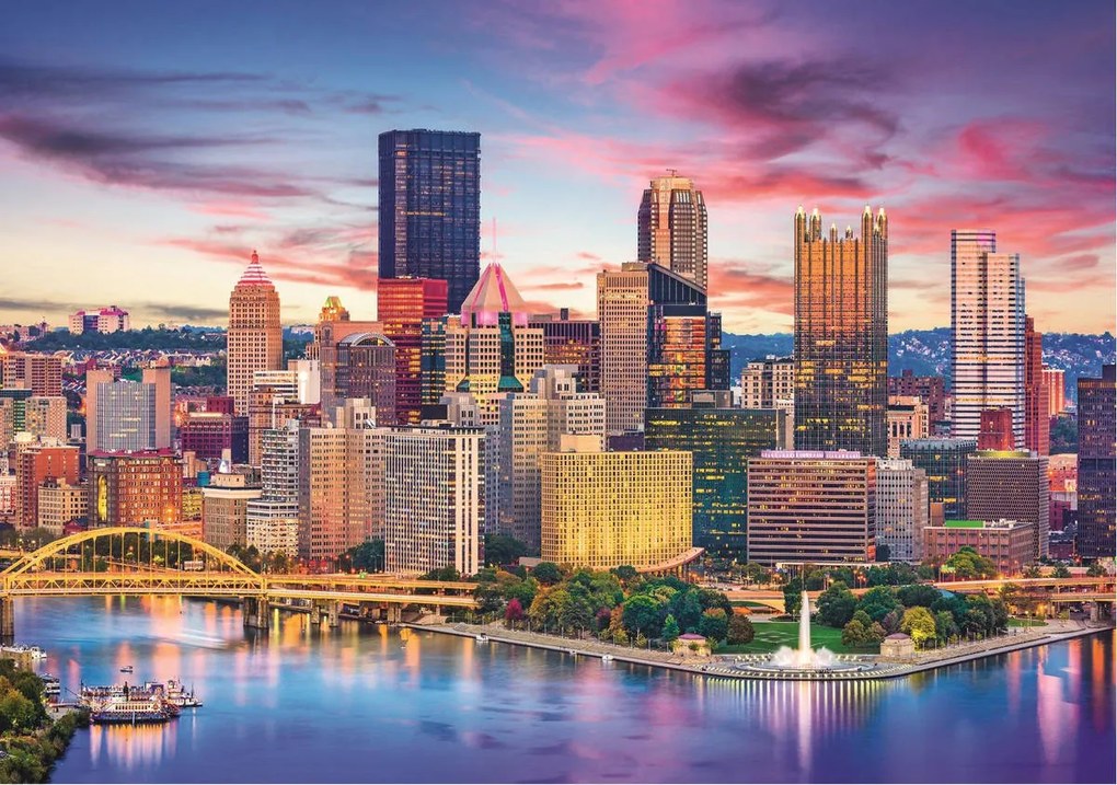 TREFL PUZZLE Pittsburgh Pensylvánie USA 68x48cm skládačka 1000 dílků tr10723