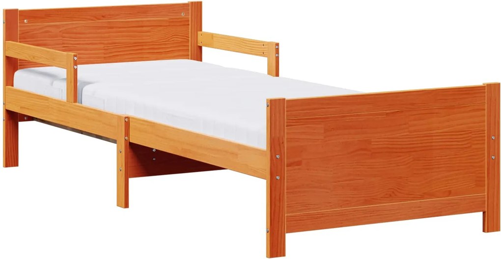Rám postele s rozšiřovací matrací s čelo Hnědá 80 x 200 cm 3385960