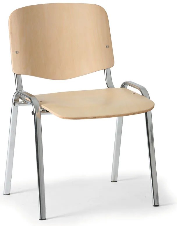 Dřevěná židle ISO - chromované nohy, buk