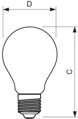 LED žárovka E27 Philips Classic Filament A60 7W (60W) teplá bílá (2700K)