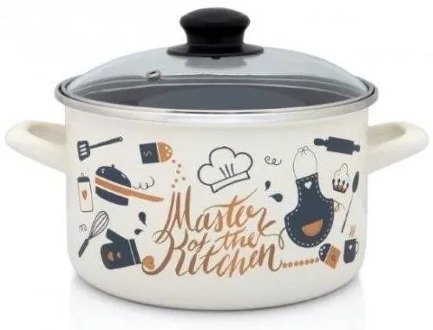 Hrnec metalac hrnec se skleněnou poklicí master of kitchen, 24 cm, 6,75 l