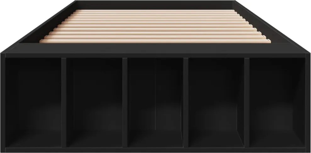 Rám postele černý 75 x 190 cm kompozitní dřevo 3280623