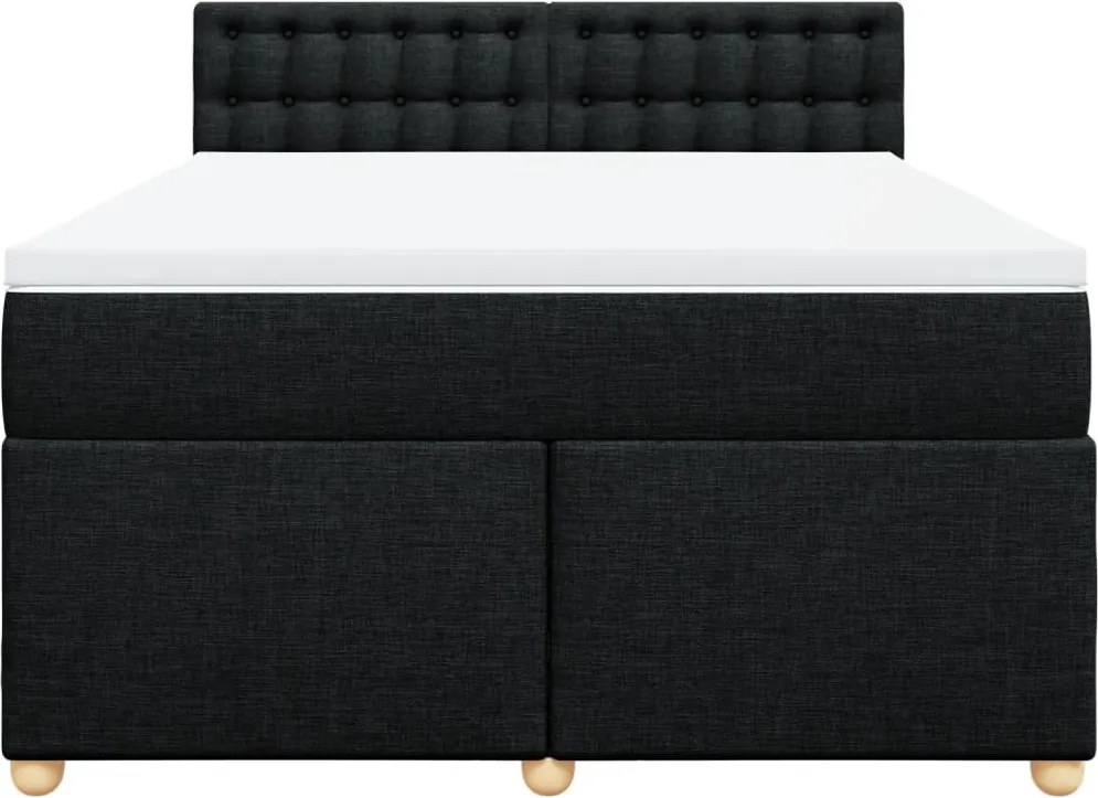 Box spring postel s matrací černá 140 x 190 cm textil 3288991