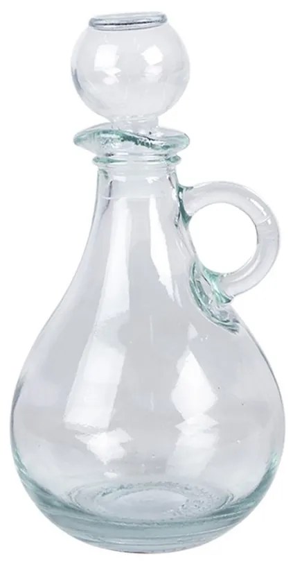 Dekorační skleněná láhev karafa se zátkou a ouškem - 325 ml