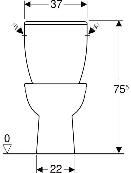 KOLO Rekord WC kombi 36 x 64,5 cm Rimless, svislý odpad - bílá K990050000