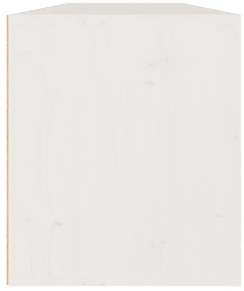 Nástěnné skříňky 2 ks bílé 60 x 30 x 35 cm masivní borové dřevo - Default Title