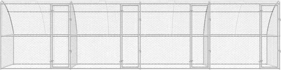 Psí kennel 4 ks Stříbrná 8 x 2 x 2 m Pozinkovaná ocel 3368335