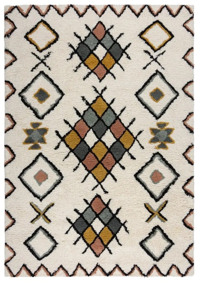 Krémový ručně tkaný vlněný koberec 200x290 cm Moroccan Midar – Flair Rugs