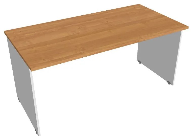 Stůl pracovní rovný 160 cm - Hobis Gate GS 1600 Dekor stolové desky: olše, Dekor lamino podnože: bílá