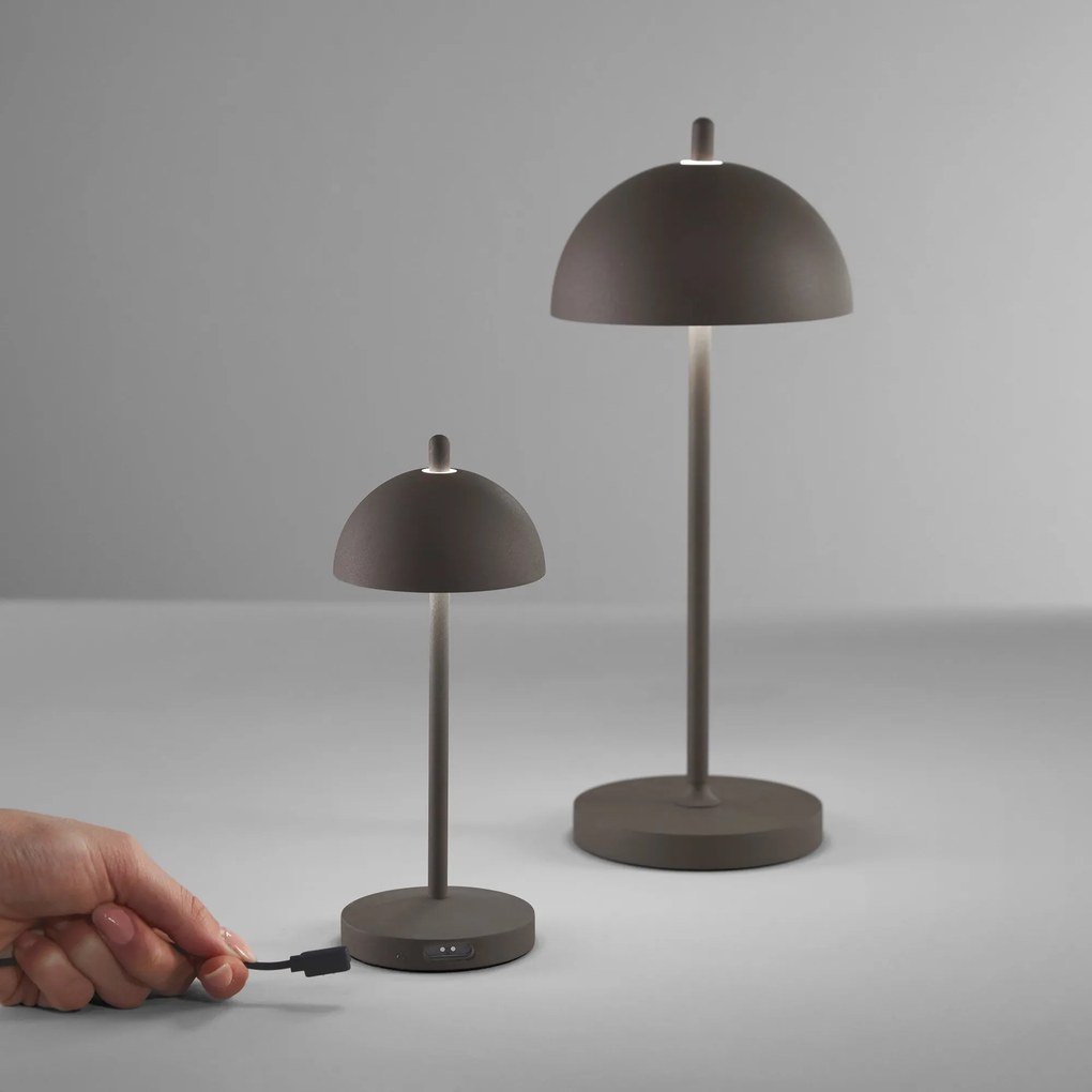 FAN LED-PARTY-L-BRO Nabíjecí venkovní svítidlo PARTY LED dobíjecí 2,5 W TOUCH DIMM 3000 K IP54 baterie 4000 mAh USB nabíjení magnetická 1,2 m - FANEUROPE