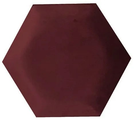 Egibi Čalouněný akustický panel nástěnný Riwiera 59 bordó hexagon - Hexagon 6x15 cm