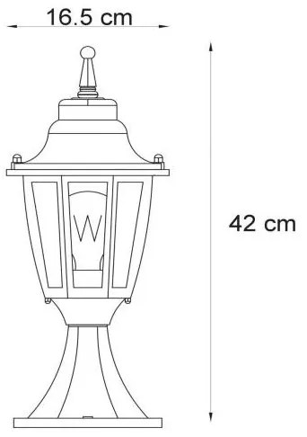 Lucide 11834/01/30 - Venkovní lampa TIRENO 1xE27/60W/230V černá IP44
