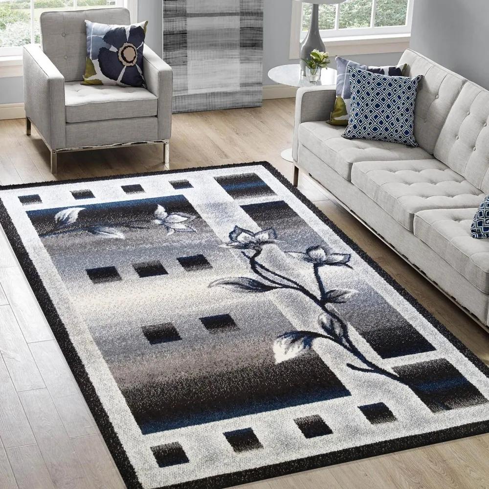 Krásný koberec do obývacího pokoje s motivem květin Šířka: 160 cm | Délka: 220 cm