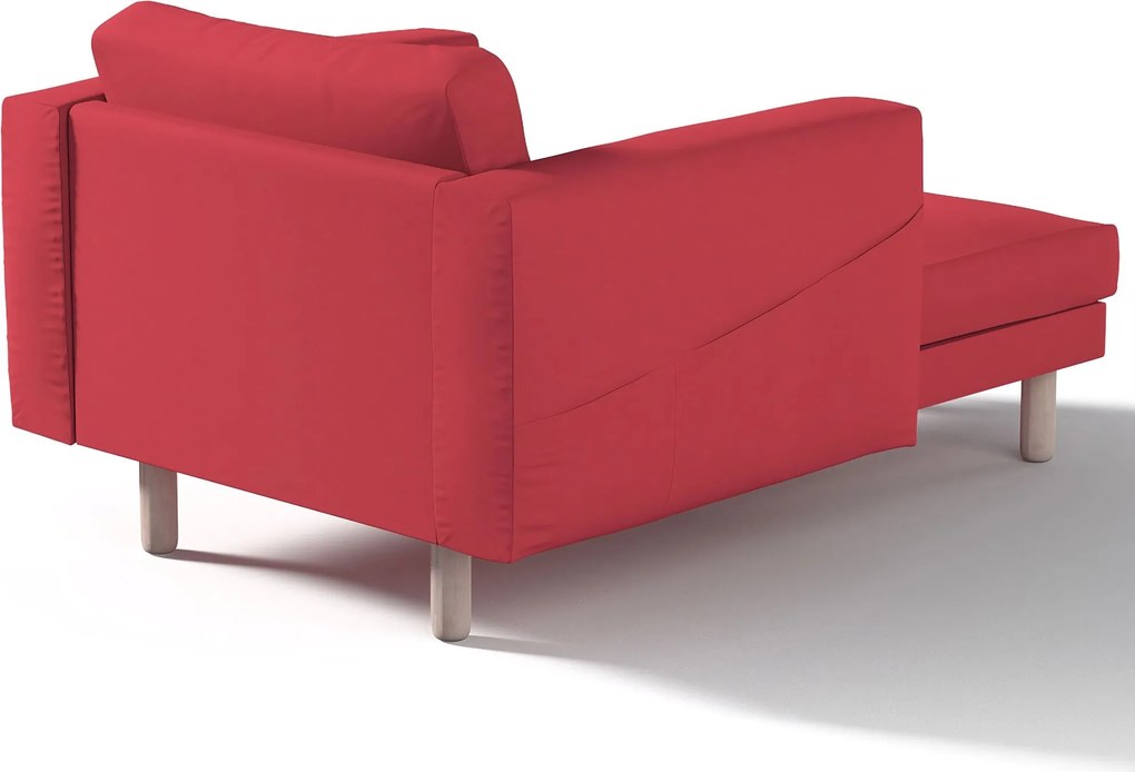 Potah na IKEA Norsborg šezlong s loketními opěrkami barva červená látka pletený vzor
