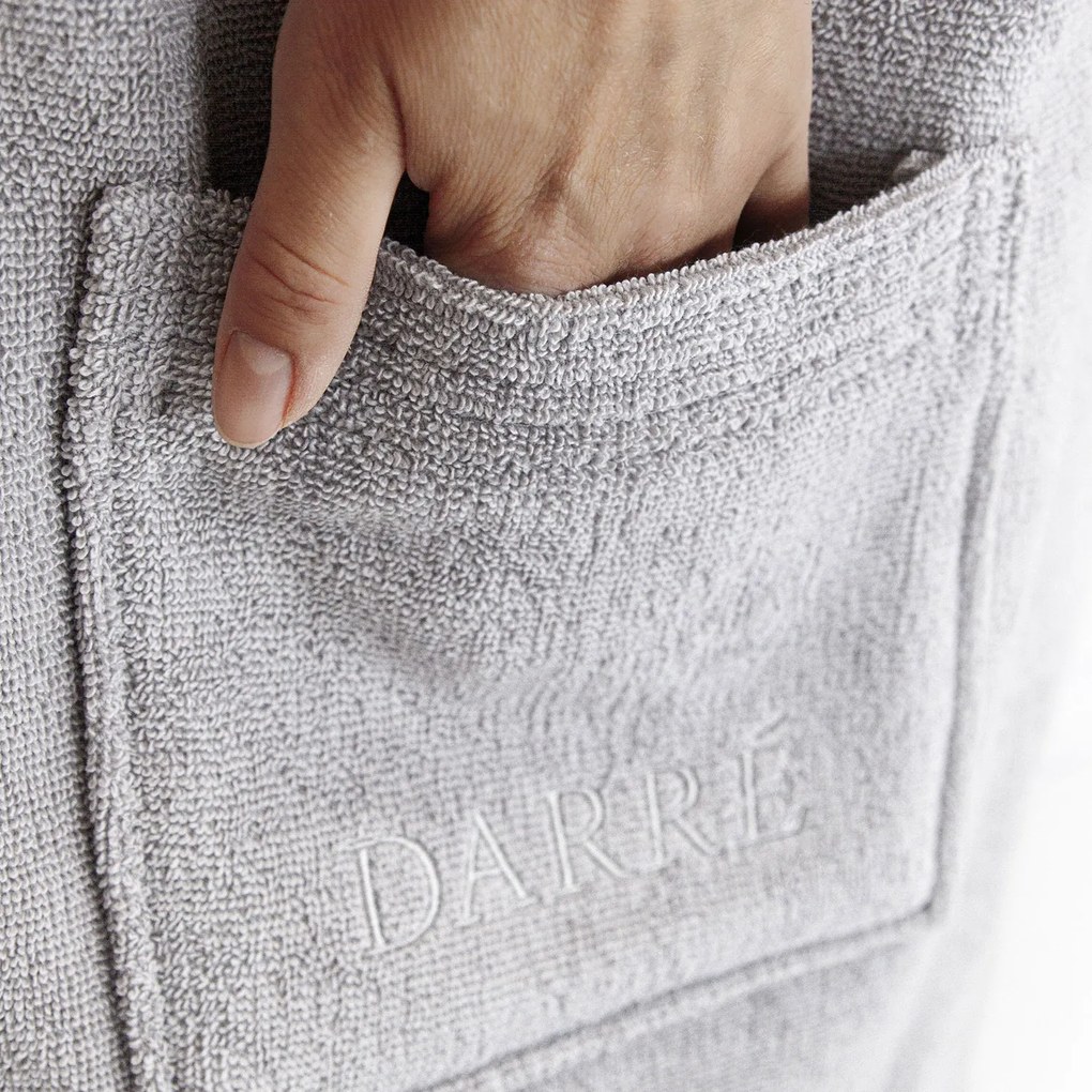 Pánský bavlněný froté kilt do sauny a wellness Comfort světle šedý
