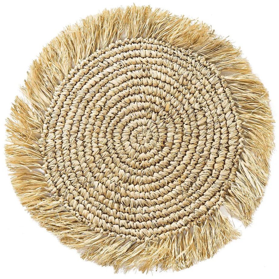 Butlers RAFFIA Prostírání se střapci 41 cm - přírodní