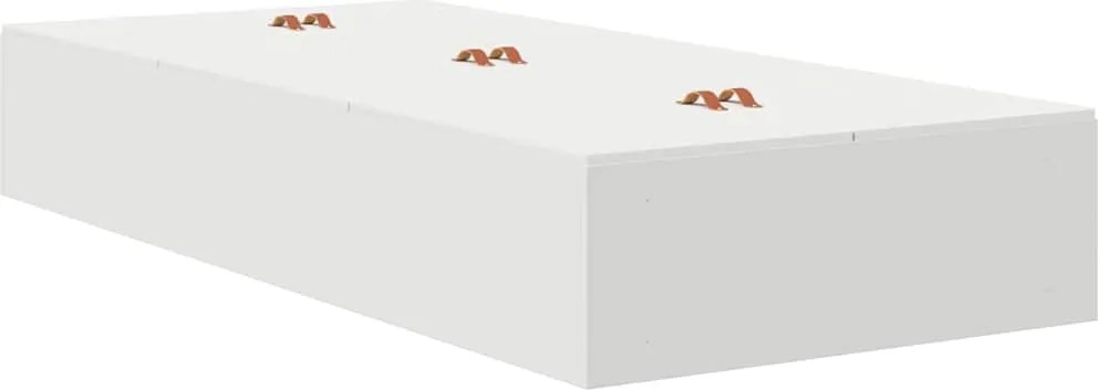Rám postele s úložným prostorem Bílá 90 cm Kompozitní dřevo 3335669