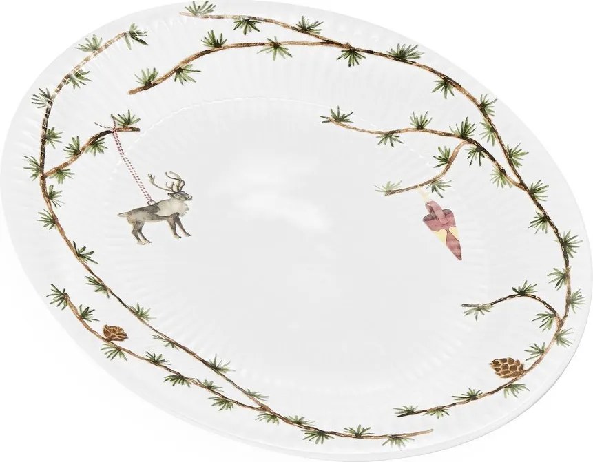Porcelánový tác s vánočním motivem 27x34 cm Hammershøi Christmas – Kähler Design