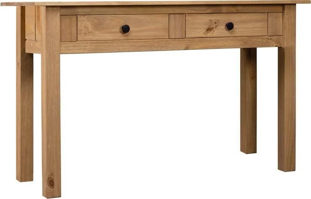 vidaXL Konzolový stolek 110 x 40 x 72 cm masivní borovice řada Panama [282681] Barva: Bílá