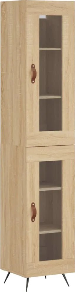 vidaXL Skříň highboard 34,5 x 34 x 180 cm kompozitní dřevo [3199404] Barva: Betonová šedá