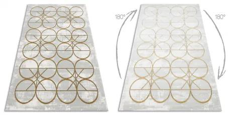 koberec EMERALD výhradní 1010 glamour, stylový kruhovýy krém / zlato velikost 200x290 cm | krásné koberce cz